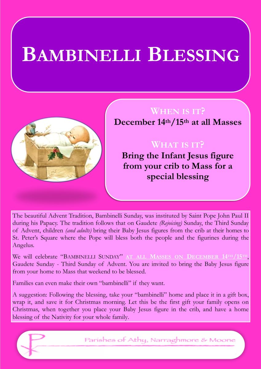 Bambinelli Blessing | Parish of Athy
